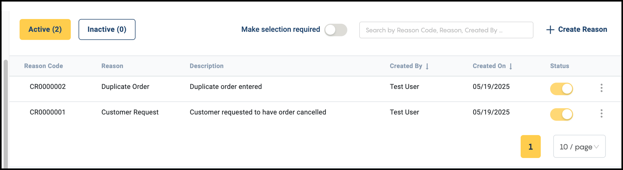 Cancellation Reasons