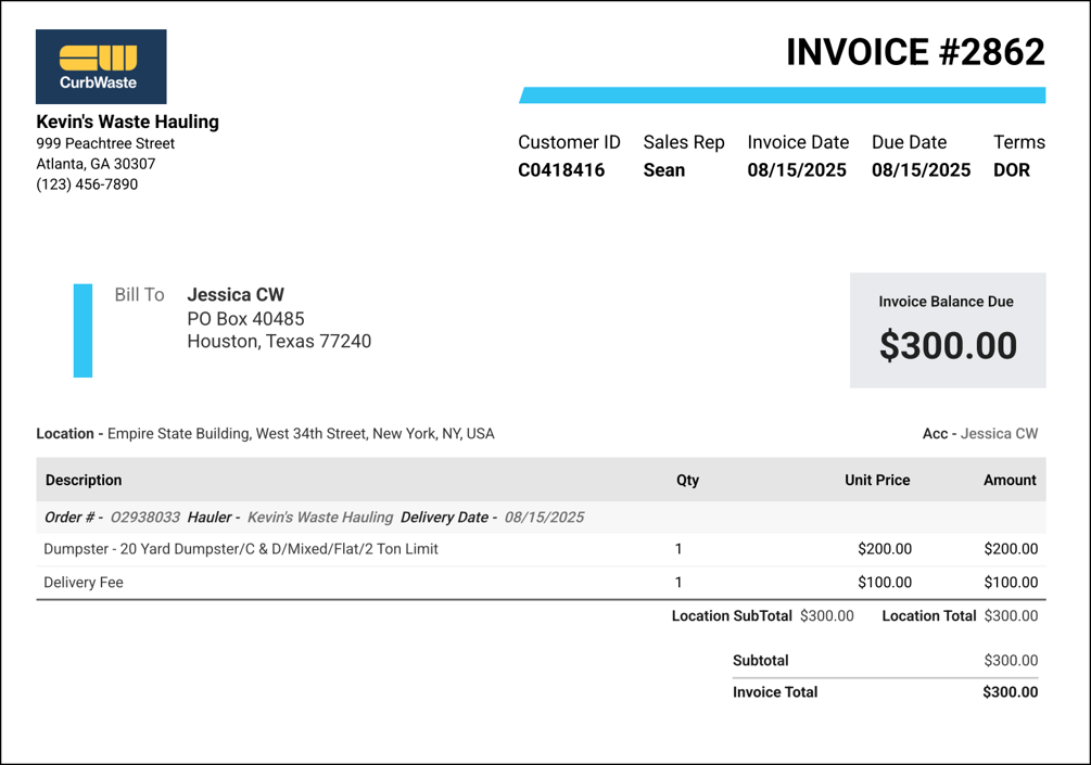 Invoices and Invoice Settings