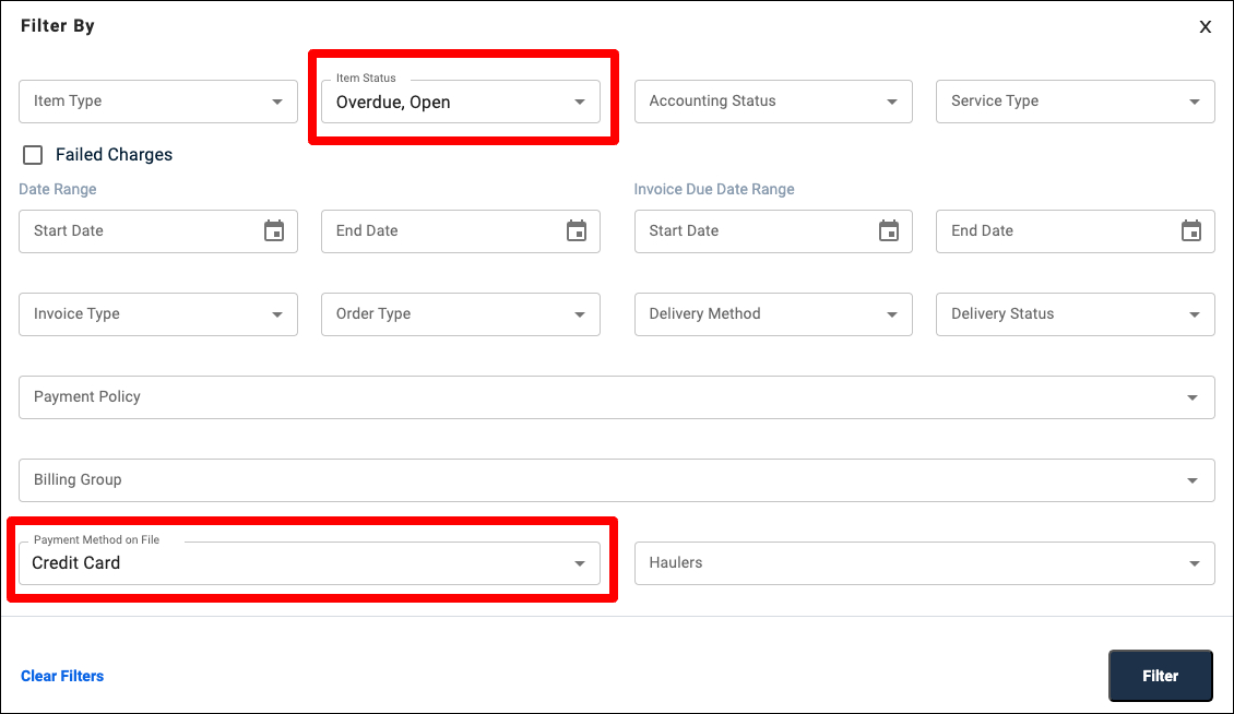 Batch Credit Card Charge