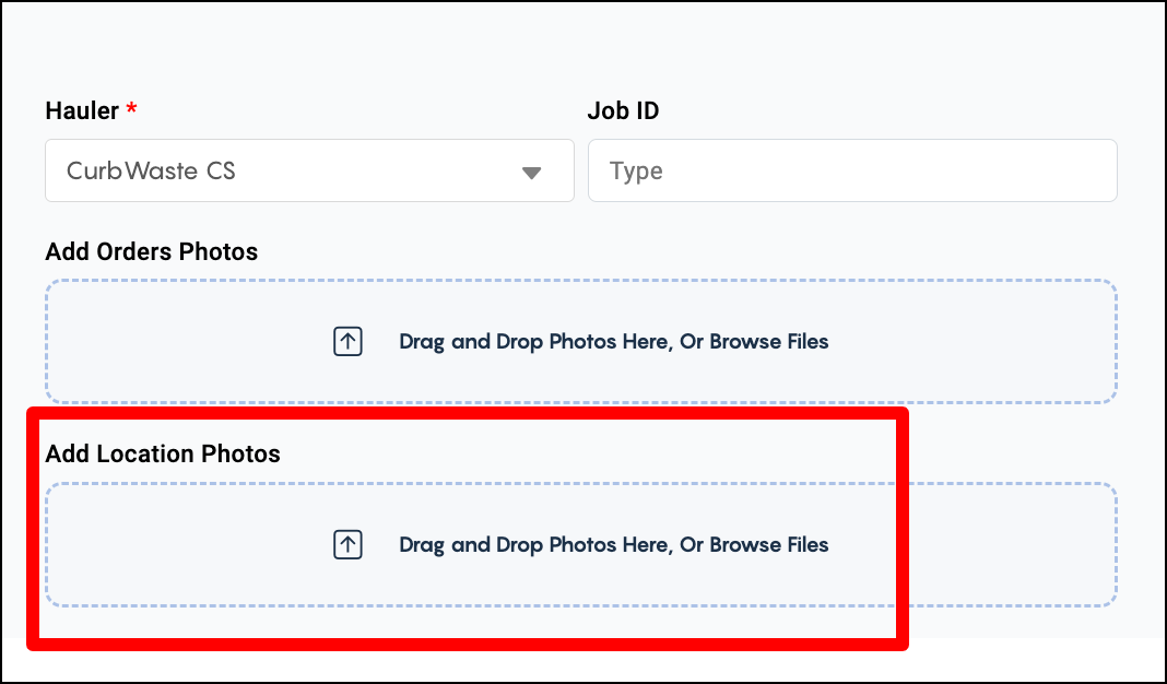 Special Instructions, Location Notes, and Other Note Fields